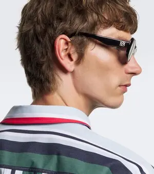 Loewe Mini Anagram Steps Rectangular Sunglasses