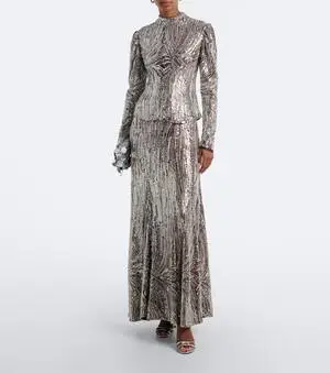 Rabanne Sequined Maxi Skirt