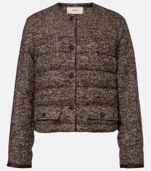 Agnona Cropped Wool-blend Puffer Jacket - Brown