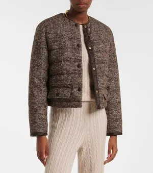 Agnona Cropped Wool-blend Puffer Jacket