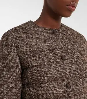 Agnona Cropped Wool-blend Puffer Jacket