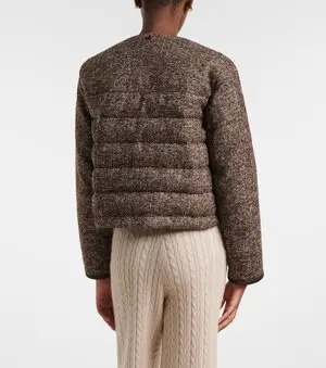 Agnona Cropped Wool-blend Puffer Jacket