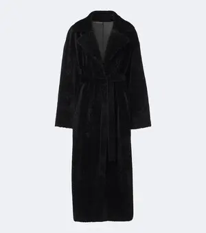 ARMA Arman Rien Reversible Shearling Wrap Coat - Black
