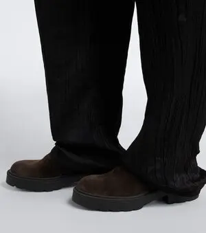 THE ROW Nobilis Suede Ankle Boots