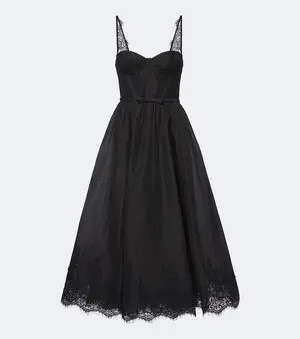 Zimmermann Valiant Lace-trimmed Linen And Silk Bustier Dress