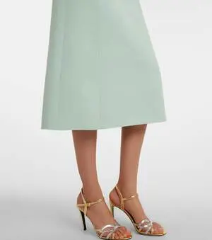 Valentino Garavani Crepe Couture Vgold Midi Dress