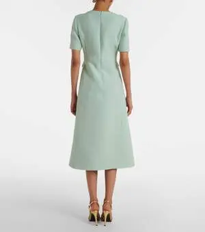 Valentino Garavani Crepe Couture Vgold Midi Dress