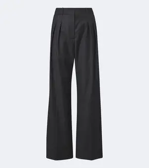 Loulou De Saison Sbiru Virgin Wool Wide-leg Pants - Grey