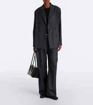 Loulou De Saison Sbiru Virgin Wool Wide-leg Pants