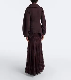 Zimmermann Valiant Lace And Silk Maxi Skirt - Brown