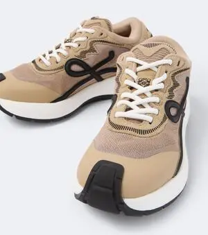 Loewe Pogo Suede-trimmed Sneakers
