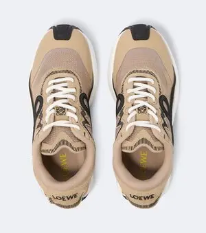 Loewe Pogo Suede-trimmed Sneakers