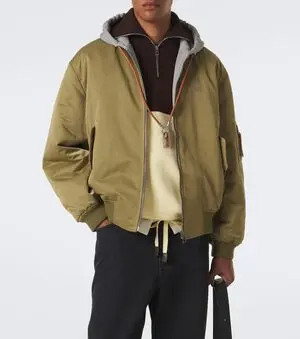 Loewe Fleece-trimmed Technical Bomber Jacket