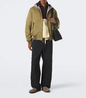 Loewe Fleece-trimmed Technical Bomber Jacket