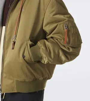Loewe Fleece-trimmed Technical Bomber Jacket