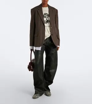 Acne Studios Coated Barrel-leg Jeans