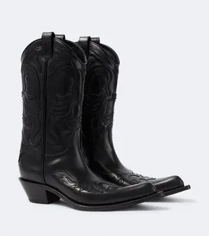 Acne Studios Bouni Leather Cowboy Boots