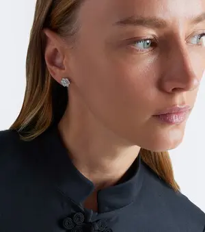 ANITA KO Flora 18kt White Gold Earrings With Diamonds
