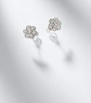 ANITA KO Flora 18kt White Gold Earrings With Diamonds