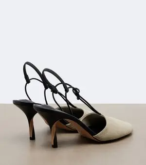 Jacquemus Pina Suede Slingback Pumps