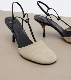 Jacquemus Pina Suede Slingback Pumps