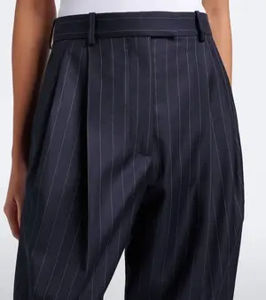 Givenchy Pinstripe Pleated Wool Wide-leg Pants