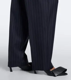 Givenchy Pinstripe Pleated Wool Wide-leg Pants