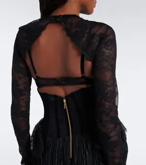 Zimmermann Valiant Cutout Lace Bustier Dress