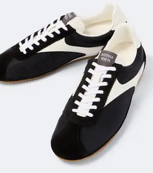 Bottega Veneta Shot Suede-trimmed Sneakers