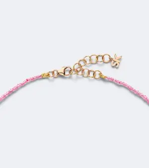 SUZANNE KALAN Infinite 18kt Rose Beaded Necklace With Spinels And Diamonds