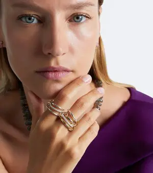SPINELLI KILCOLLIN Sterling Silver And 18kt Gold Diamond Ring