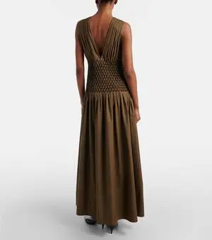 Khaite Nola Cotton Poplin Maxi Dress