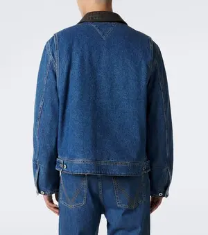 Bottega Veneta Leather-trimmed Denim Jacket