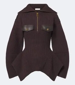 Zimmermann Valiant Wool-blend Half-zip Sweater