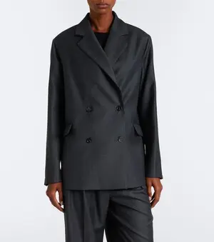Loulou De Saison Donau Double-breasted Virgin Wool Blazer