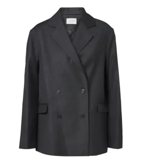 Loulou De Saison Donau Double-breasted Virgin Wool Blazer - Grey