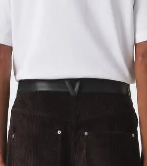 Bottega Veneta Leather-trimmed Cotton Corduroy Pants
