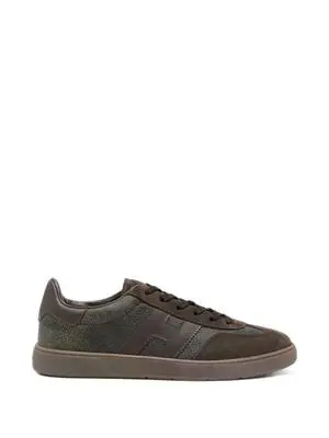 Hogan Cool Logo-patch Suede Sneakers - Brown