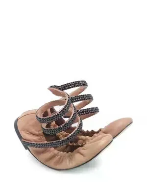 Rene Caovilla Cleo Ankle-wrap Ballet Flats