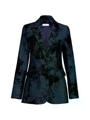 Silvia Tcherassi Rebeca Velvet-effect Jacket - Blue