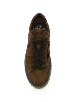 Hogan Leopard-print Suede Sneakers