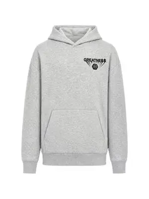 Philipp Plein Fleece Hoodie With Logo Detail - Grey