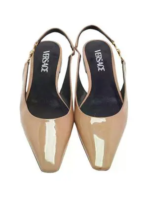 Versace Medusa Patent Leather Flat Pumps