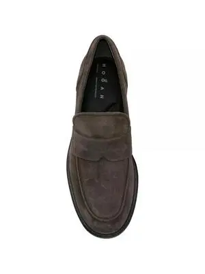 Hogan Suede Loafers - Brown