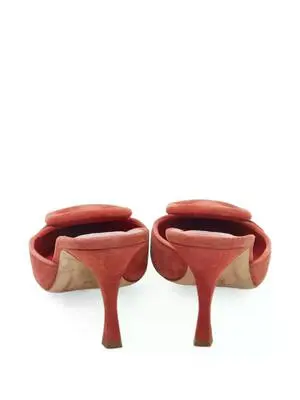 Manolo Blahnik Maysale Suede Mules