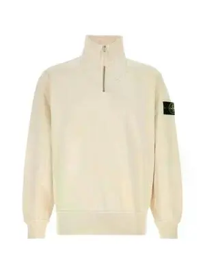 Stone Island Logo Patch Quarter-zip Sweater