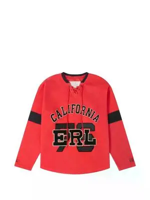 ERL Logo Embroidered Lace-up Sweater