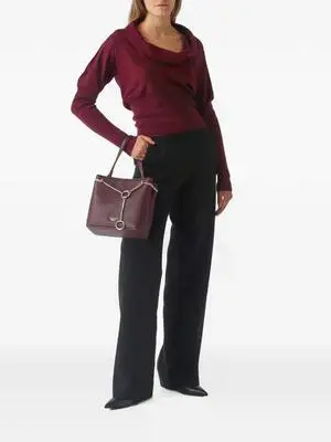 TWINSET Chain-link Logo-plaque Shoulder Bag - Red