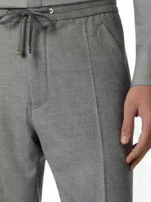 BRETT JOHNSON Drawstring-waist Tapered Trousers