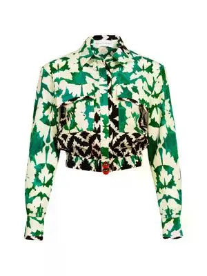 Silvia Tcherassi Soleil Floral-print Cropped Blouse